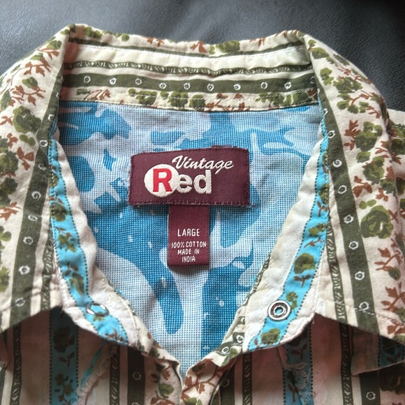 Vintage Red | Shirts | Vintage Red Dress Shirt 0 Cotton | Poshmark